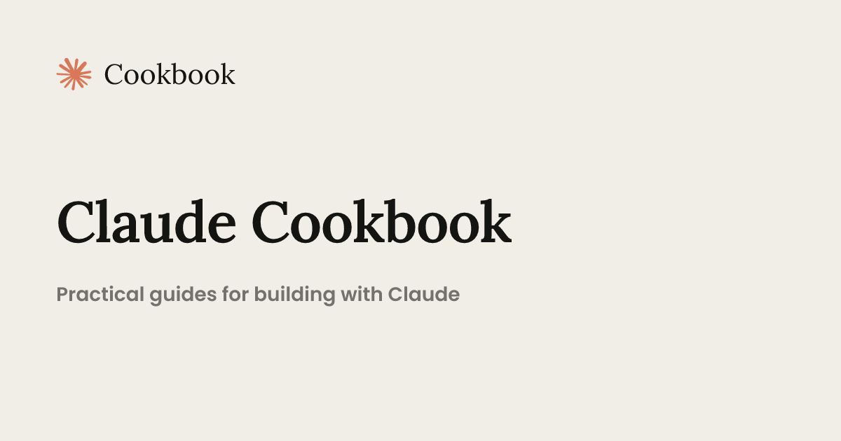 Claude Cookbook