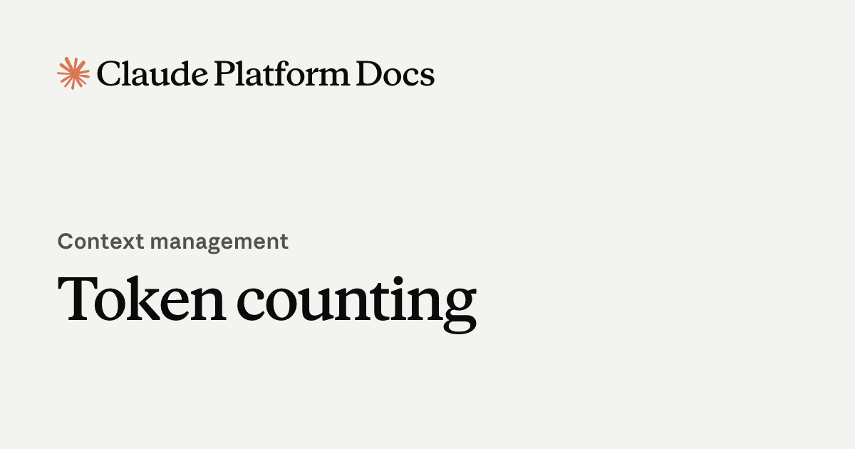 Token counting - Claude Platform Docs