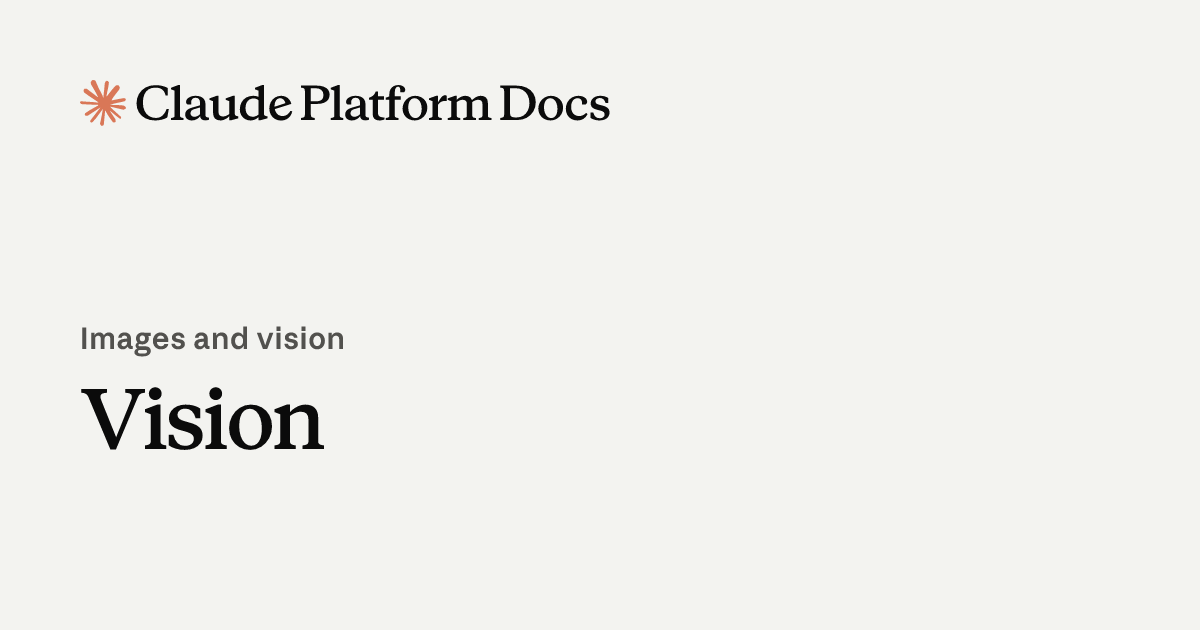 Vision - Claude Platform Docs