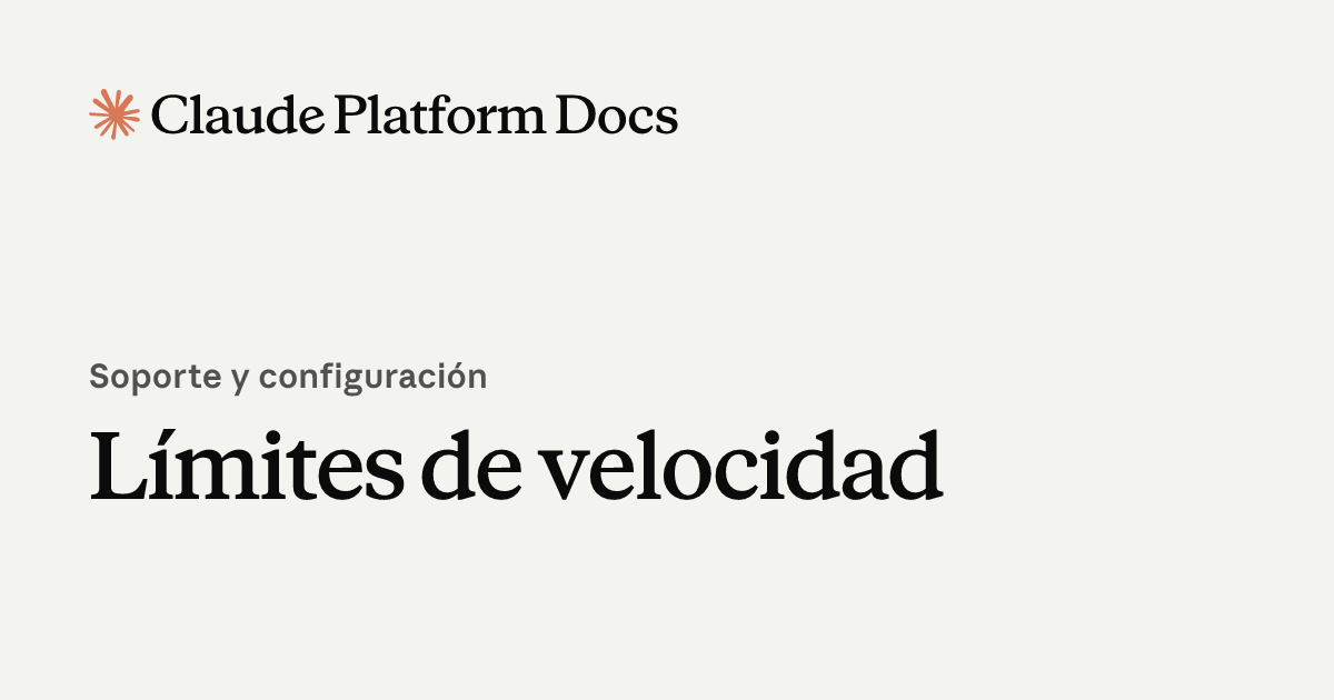 Límites de velocidad - Claude Platform Docs