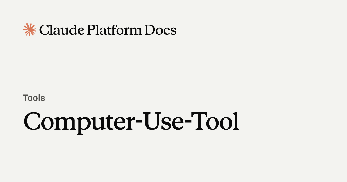 Computer-Use-Tool - Claude API Docs