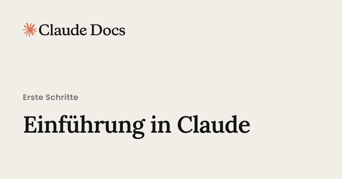 Einführung in Claude - Claude Docs