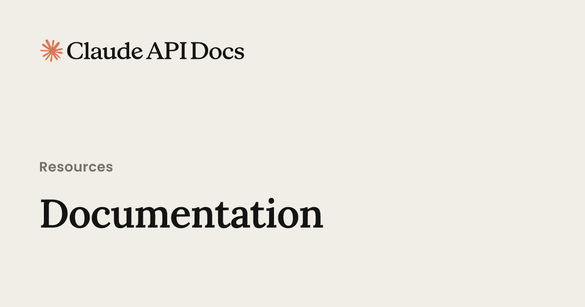Documentation - Claude Docs