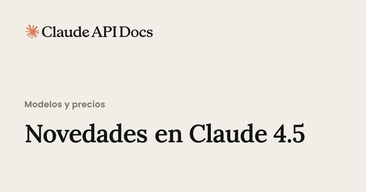 Novedades en Claude 4.5 - Claude Docs