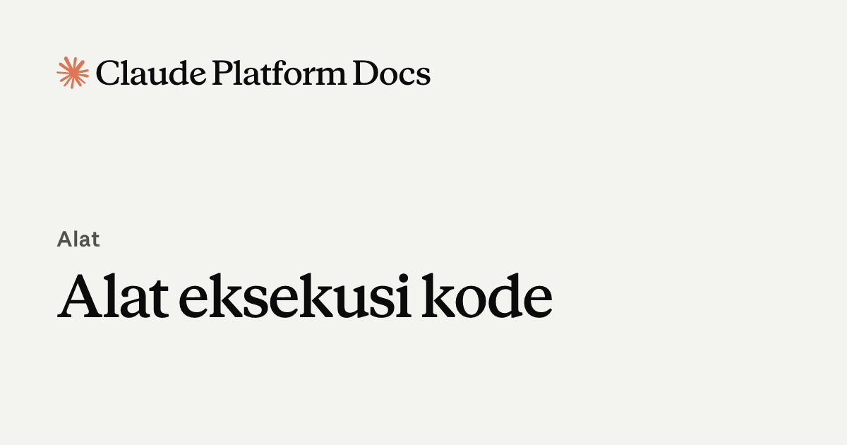 Alat eksekusi kode - Claude API Docs
