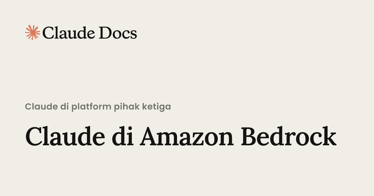 Claude on Amazon Bedrock - Claude Docs