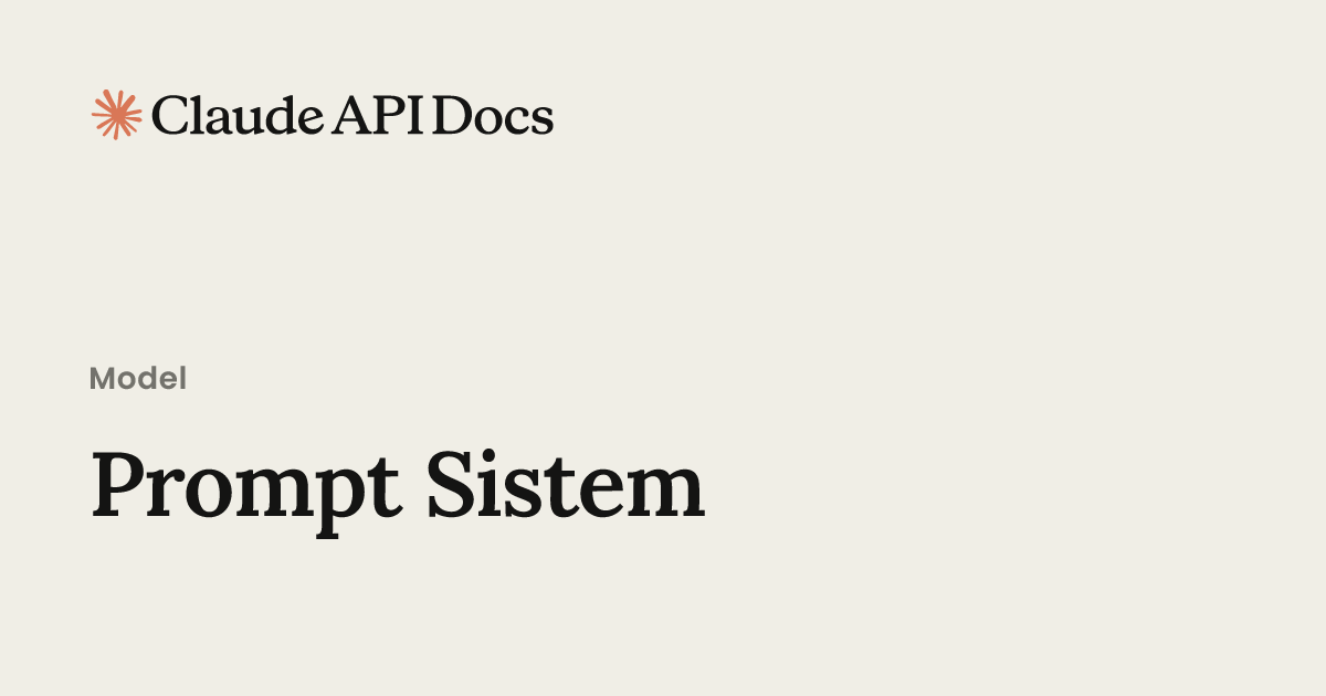 Prompt Sistem - Claude API Docs