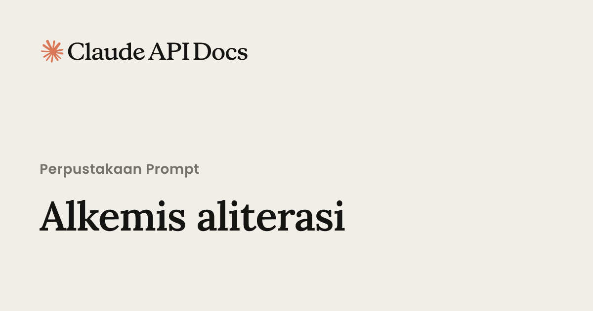Alkemis aliterasi - Claude Docs