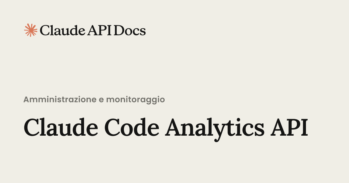Claude Code Analytics API - Claude API Docs