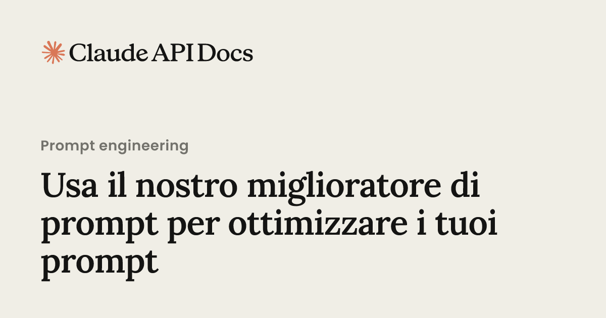 Usa il nostro miglioratore di prompt per ottimizzare i tuoi prompt ...
