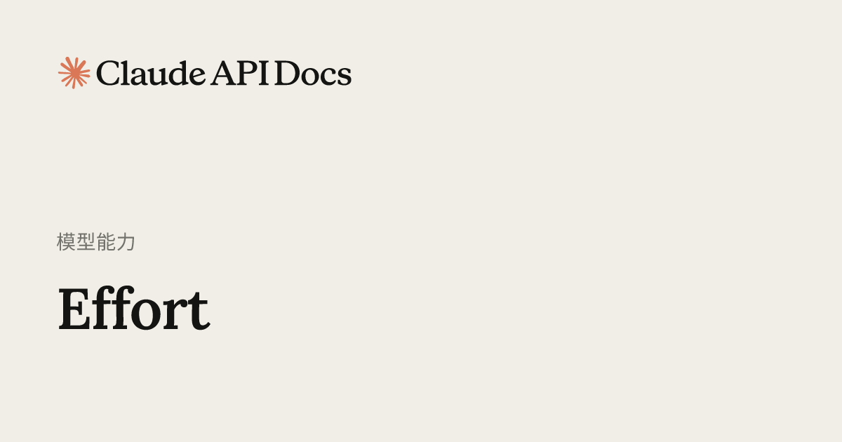 Effort - Claude API Docs